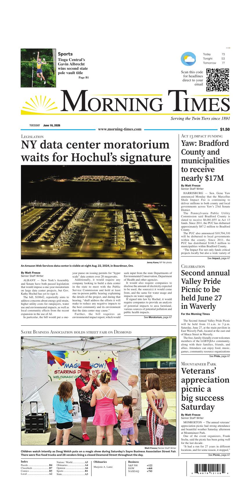 Page A1 | e-Edition | morning-times.com