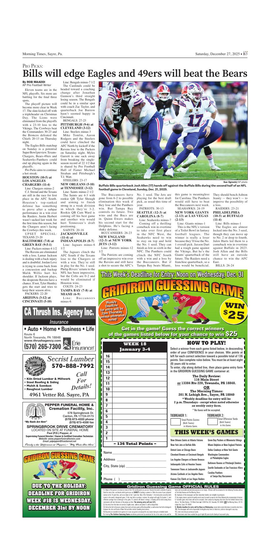 Page B3 | e-Edition | morning-times.com