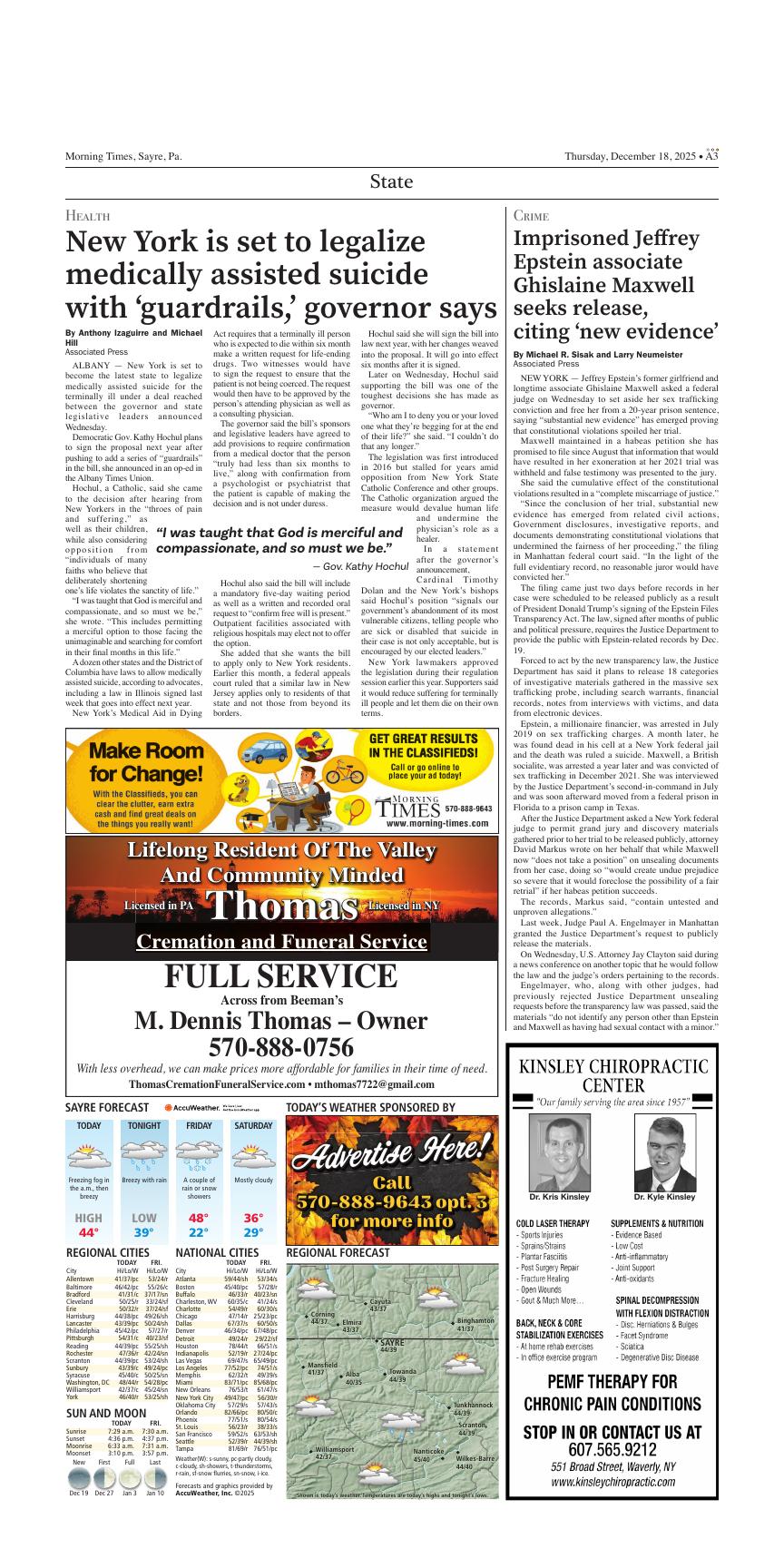 Page A3 | Morning Times | morning-times.com