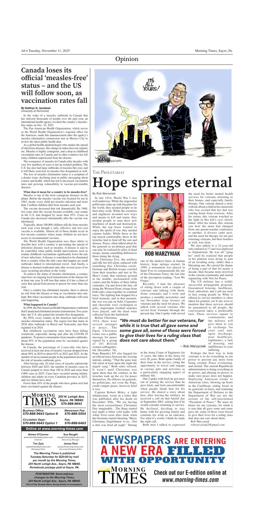 Page A6 | e-Edition | morning-times.com