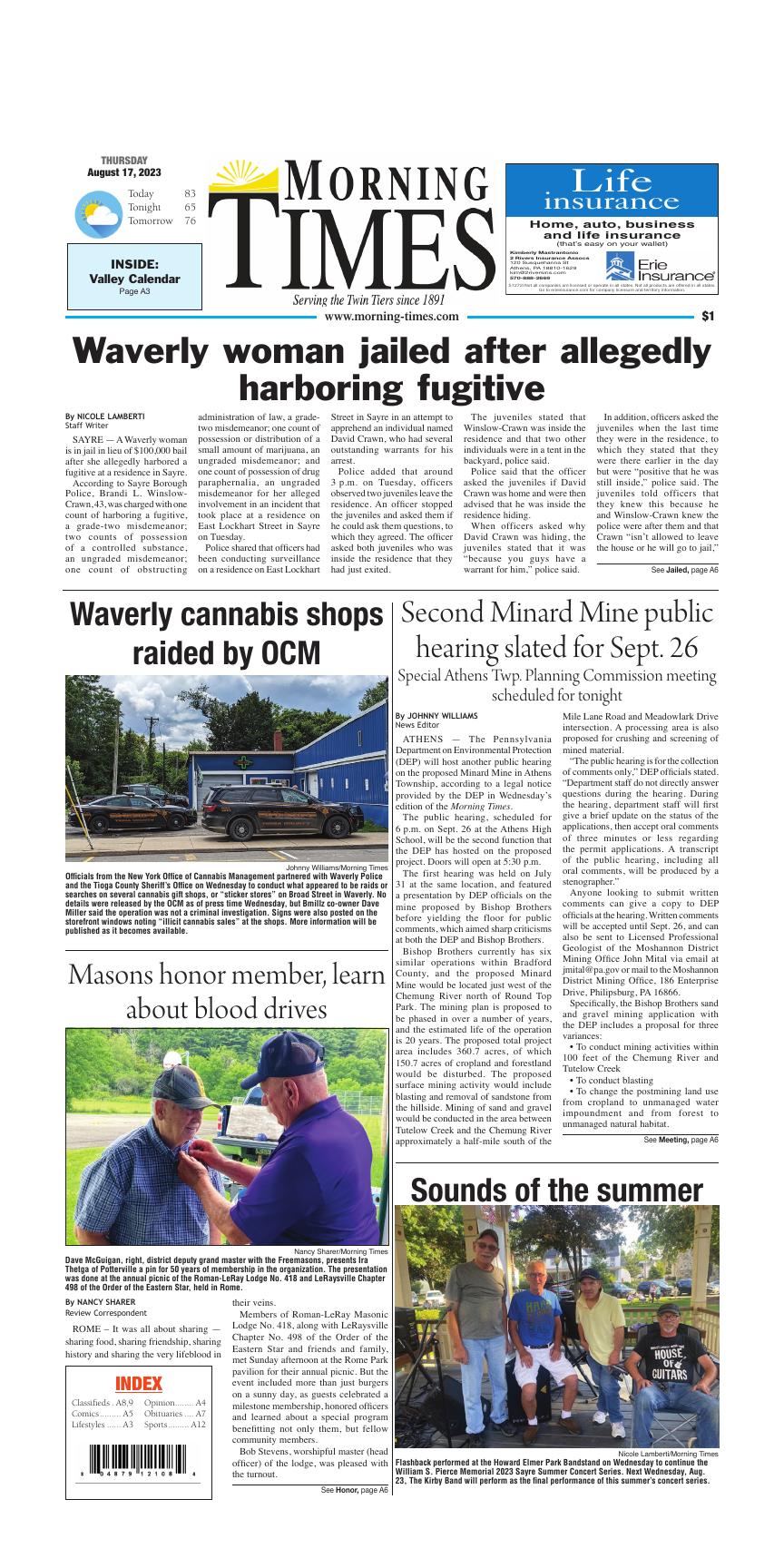 Page A1 | e-Edition | morning-times.com