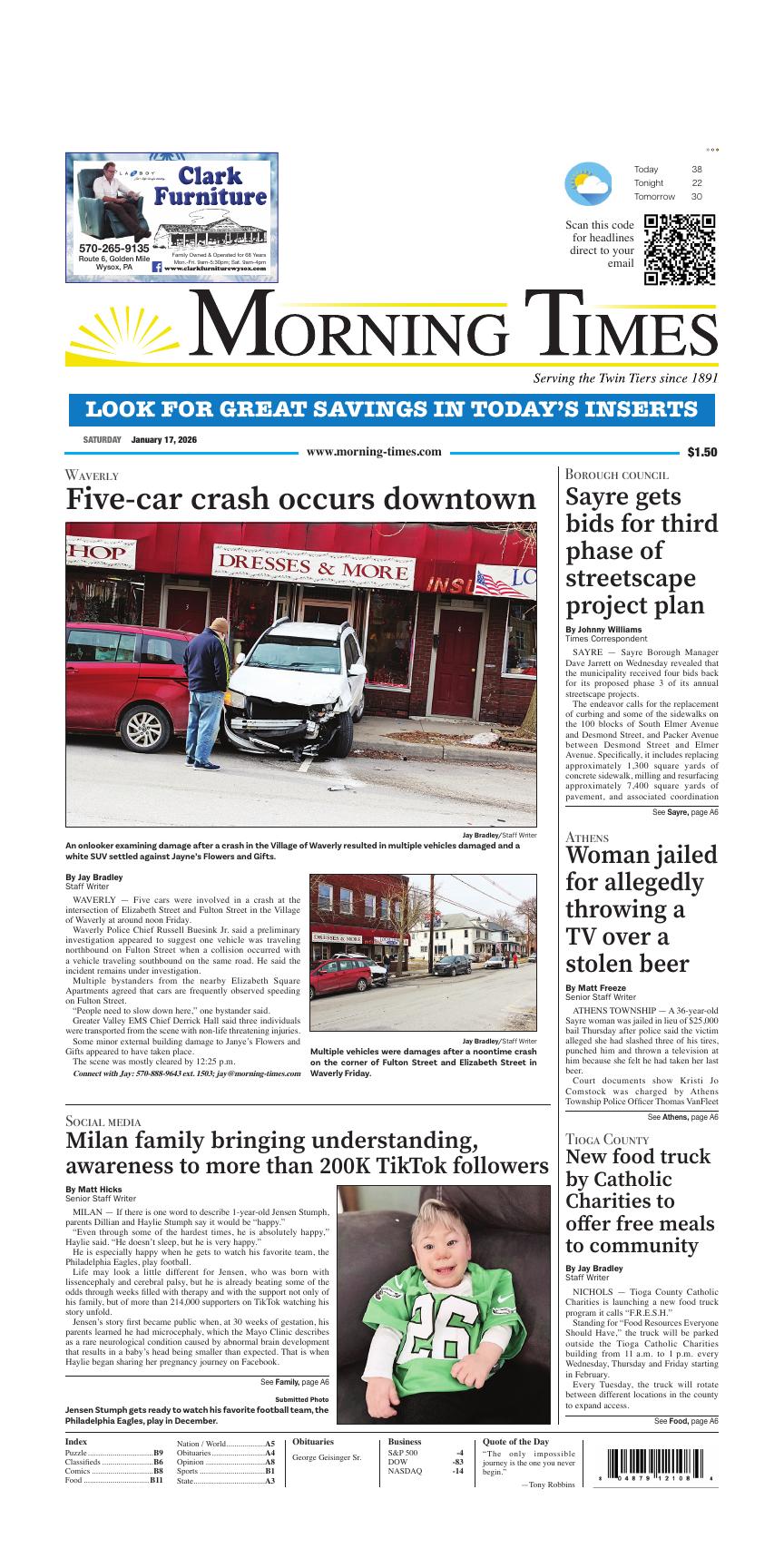 Page A1 | e-Edition | morning-times.com