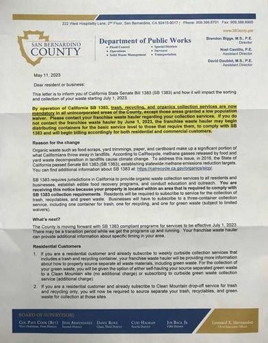 SB 1383 on organic waste and recycling | News | mountain-news.com