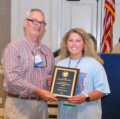 Jordan Conner receives the 2023 R. Lee Evans Student Professionalism ...