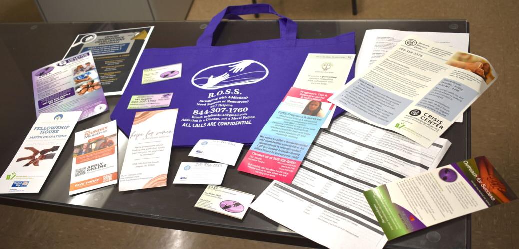Bags of brochures for exiting inmates providing resources | News ...