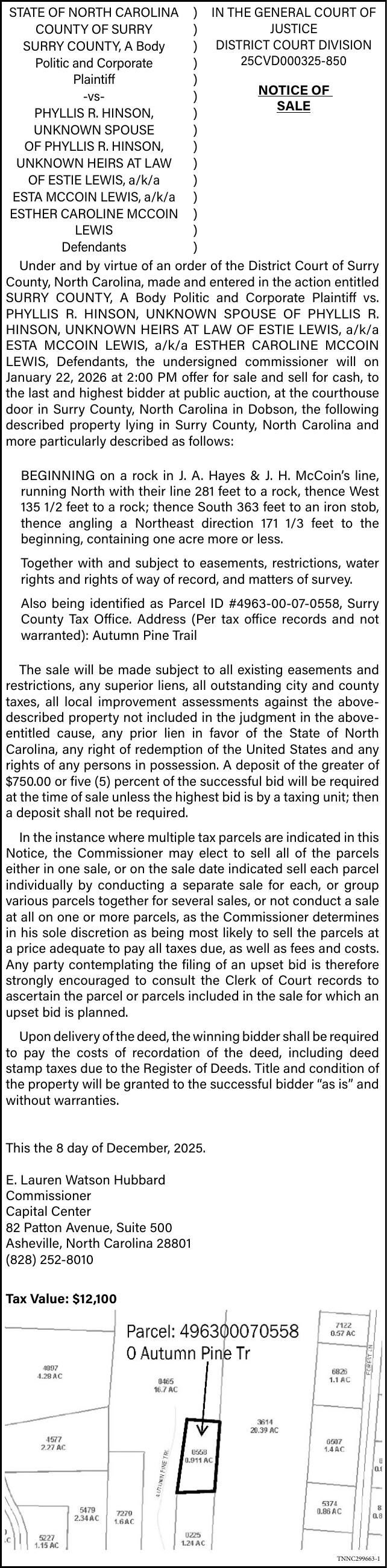 Lewis Heirs – | Public Notices | mtairynews.com