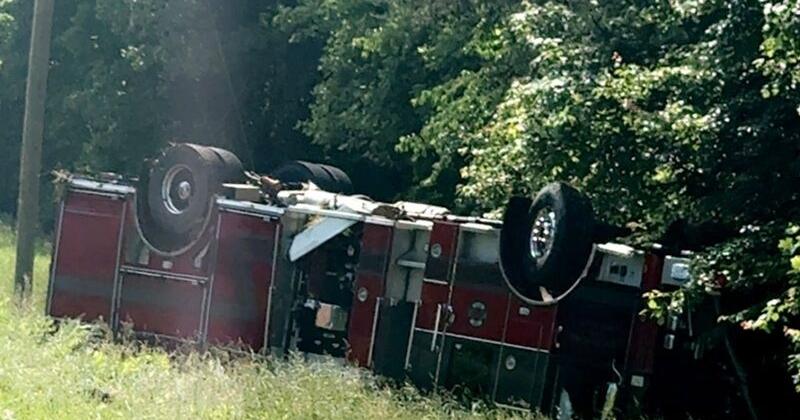 Two firefighters injured when fire engine overturns | News | mtairynews.com