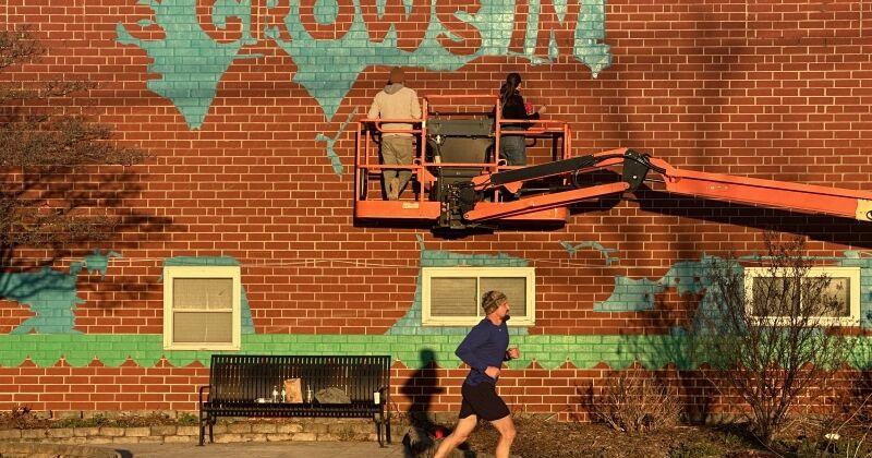 Artist begins painting Dobson's first downtown mural | News ...