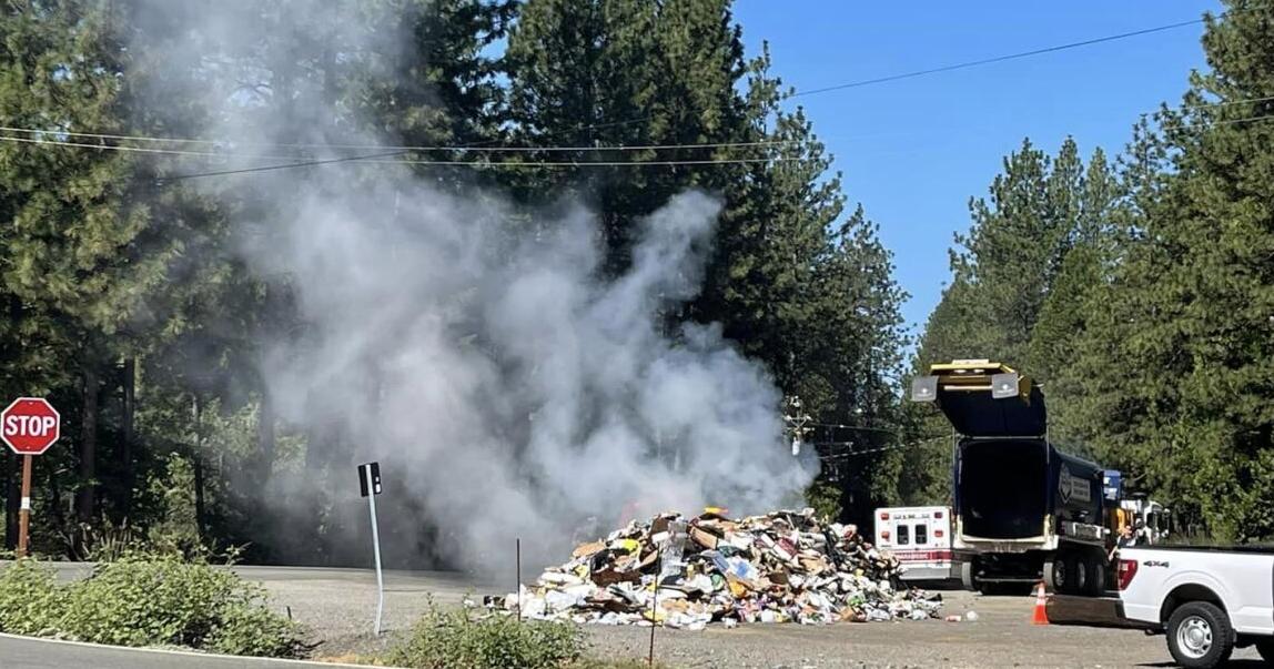 Hot mess — garbage truck's load catches fire | Drawing | mtdemocrat.com