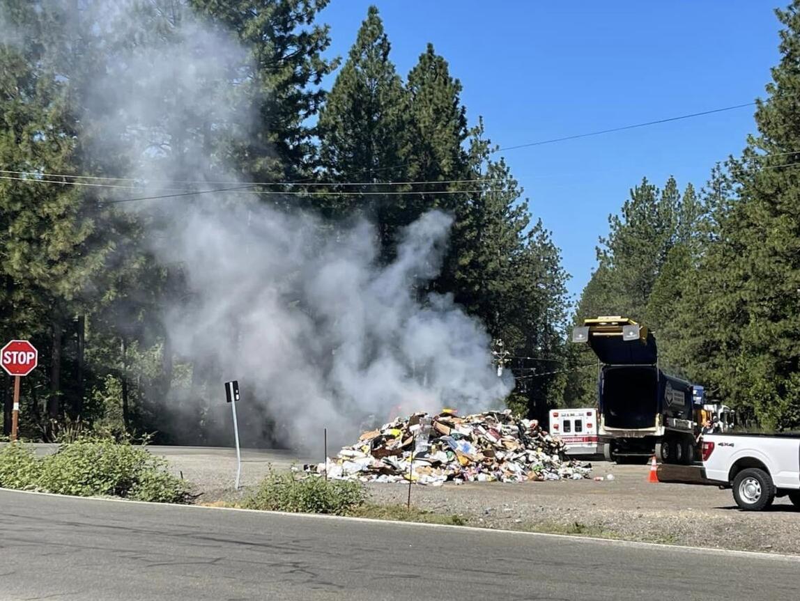 Hot mess — garbage truck's load catches fire | Drawing | mtdemocrat.com