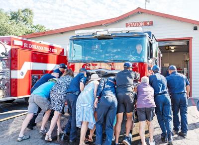 New EDH Fire Engine 91 gets a celebratory 'push' into service | News ...