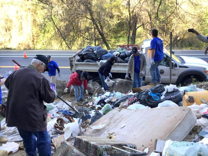 Volunteers go to work in homeless camp clean-up | News | mtdemocrat.com