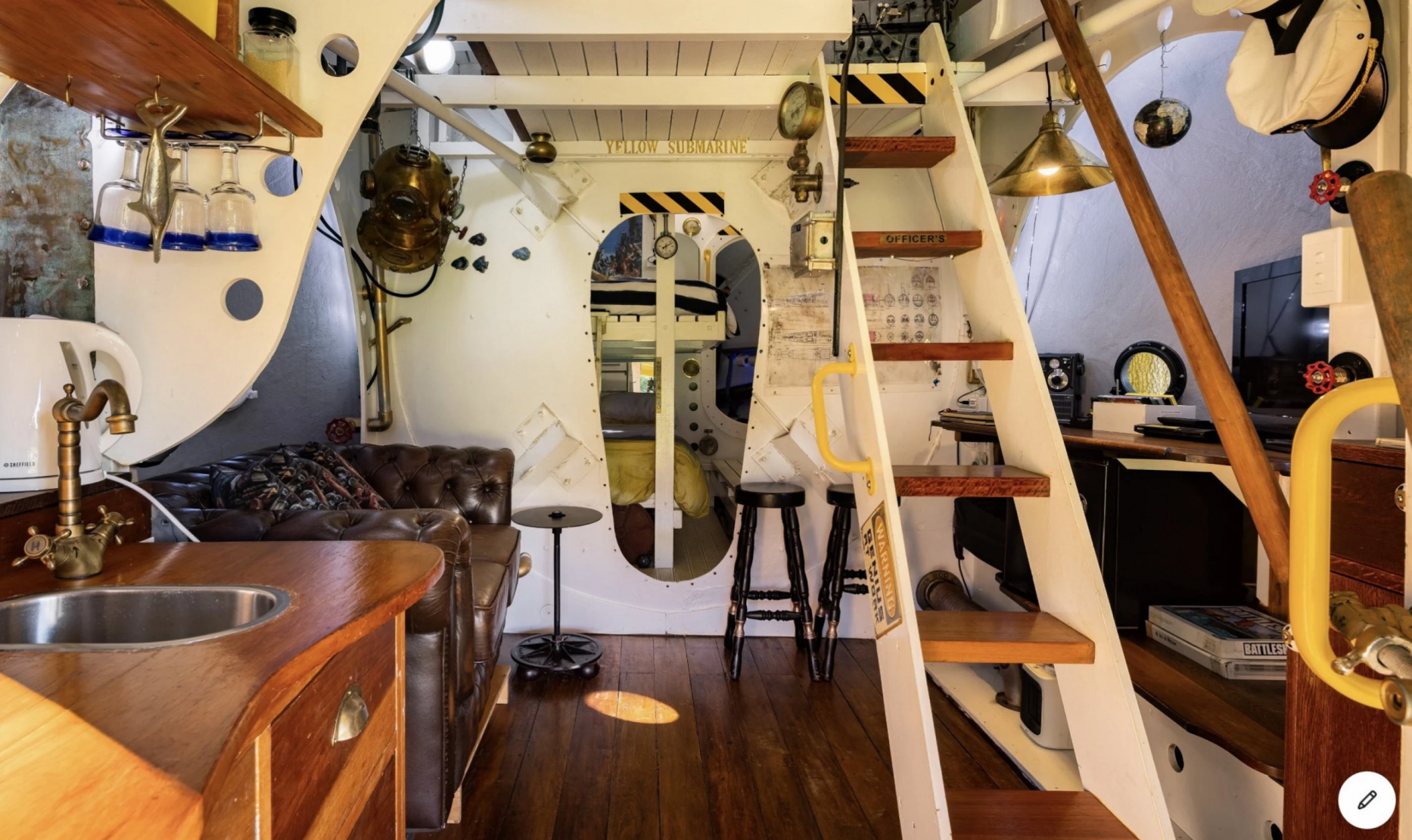 Couple builds Beatles-themed yellow submarine Airbnb | National ...