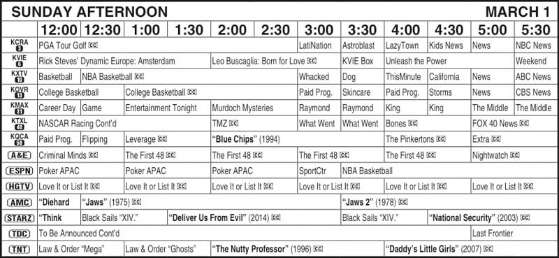 TV Listings | News | mtdemocrat.com