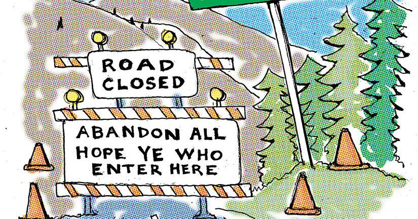 Road Closed | Cartoon | mtexpress.com