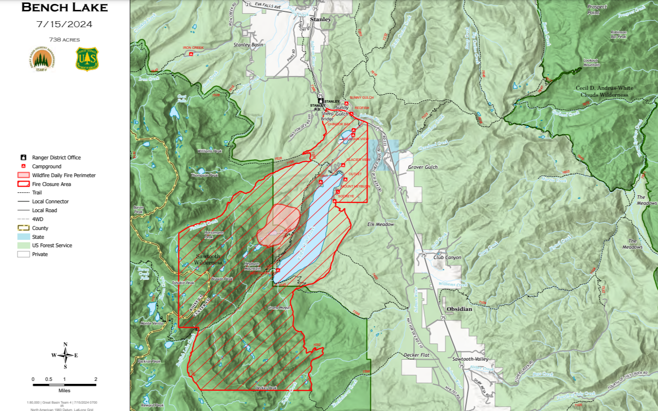 UPDATE: Bench Lake Fire swells to 738 acres | Breaking News | mtexpress.com