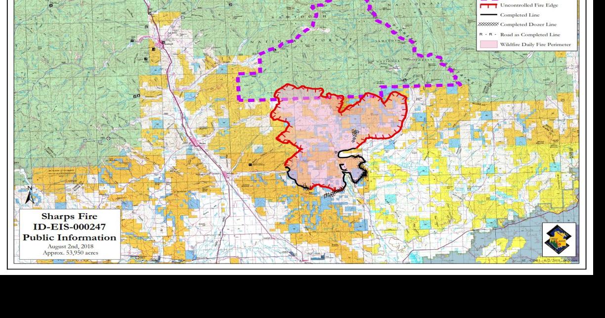 Sharps Fire exceeds 50,000 acres with 320 firefighters | Blaine County ...