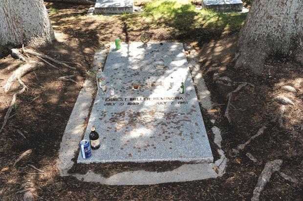 At Hemingway’s grave, mementos honor iconic writer’s lifestyle ...