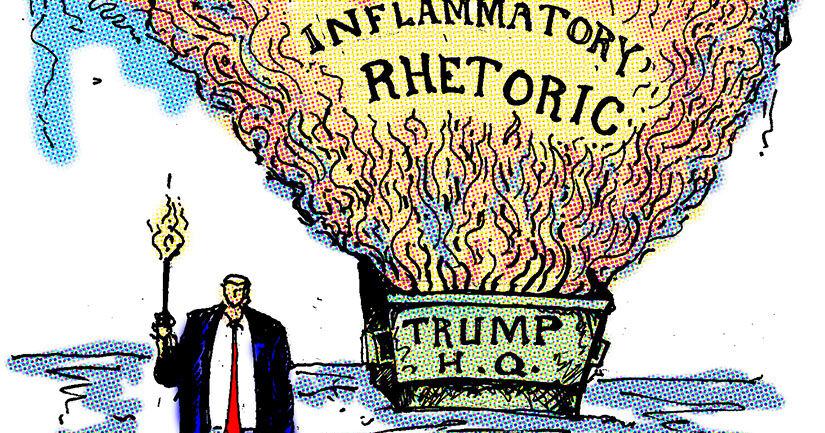 Inflammatory Rhetoric | Cartoon | mtexpress.com