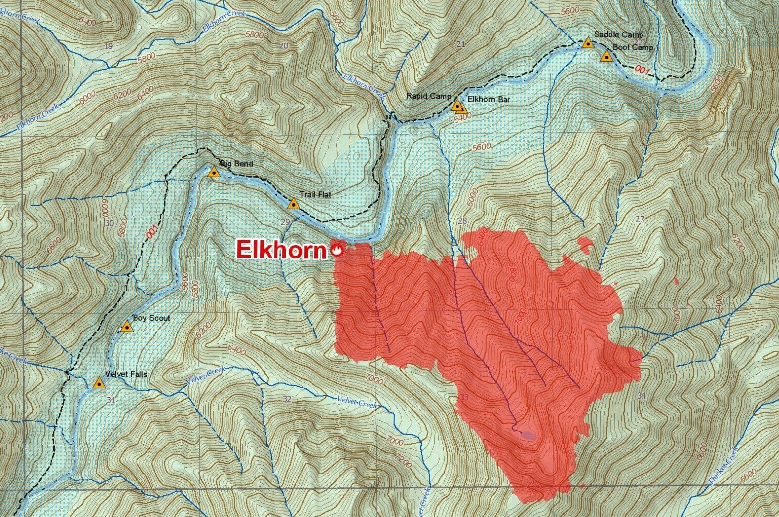 Elkhorn Fire nears 1,000 acres northwest of Stanley | Environment ...