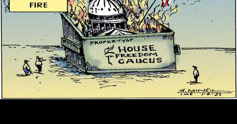 Dumpster Fire | Cartoon | mtexpress.com