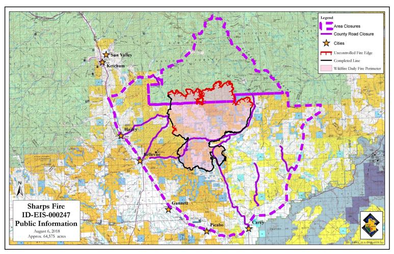Sharps Fire maintains size, moves into remote terrain | Blaine County ...