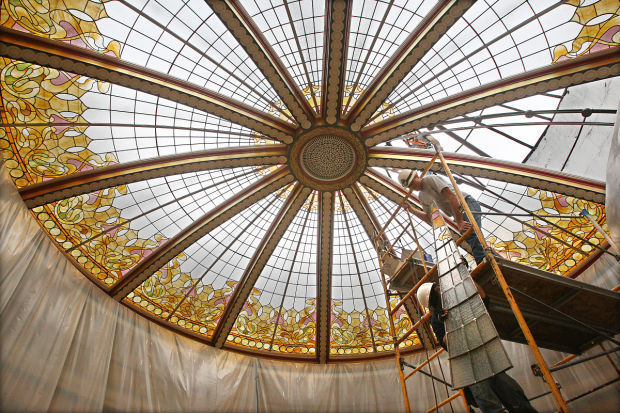 Final touch: Historic stained-glass returns to courthouse rotunda