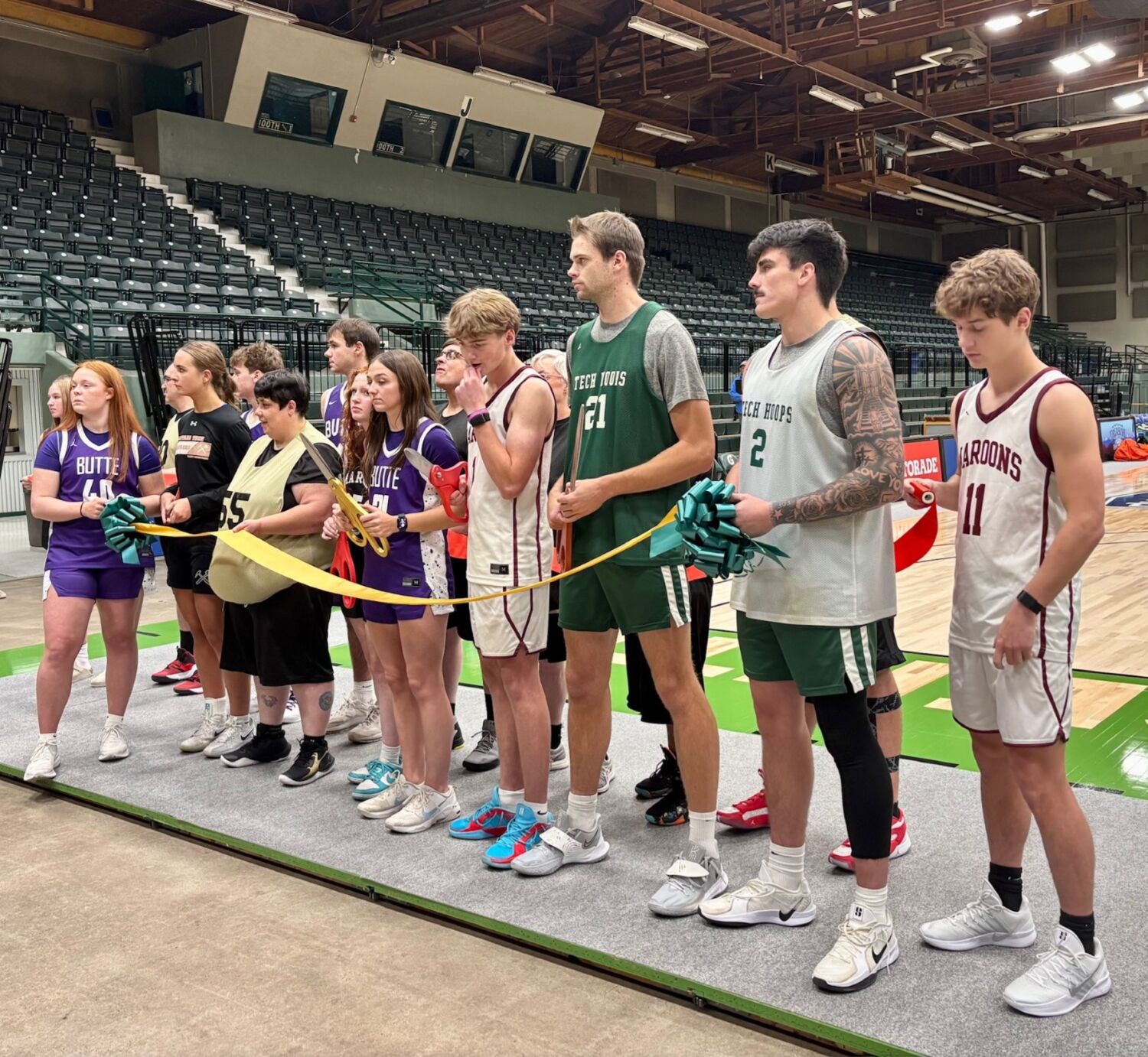 Facility's new basketball court unveiled.