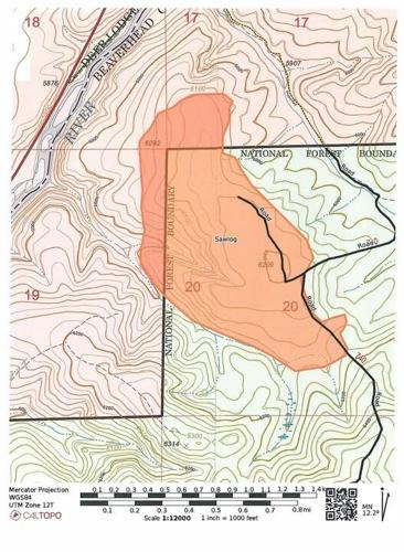 Sawlog Fire located just west of Wise River.