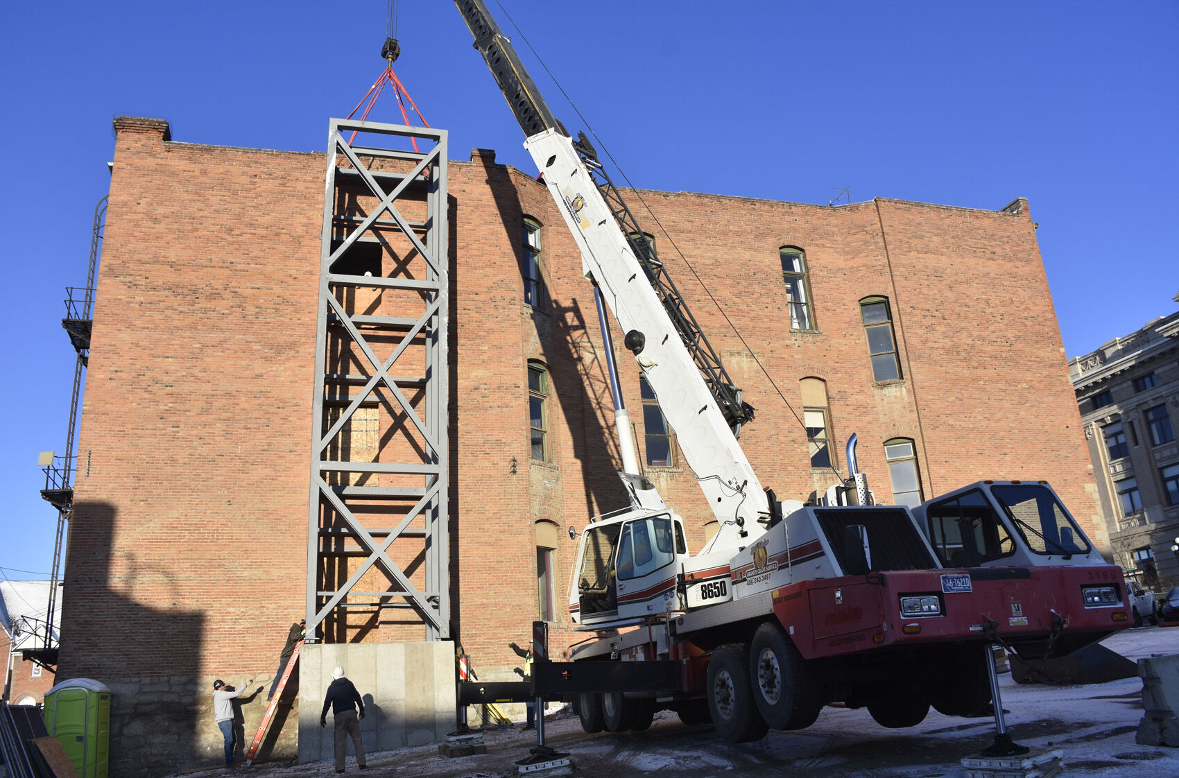 Elevator project going up at Carpenters Union Hall in Butte