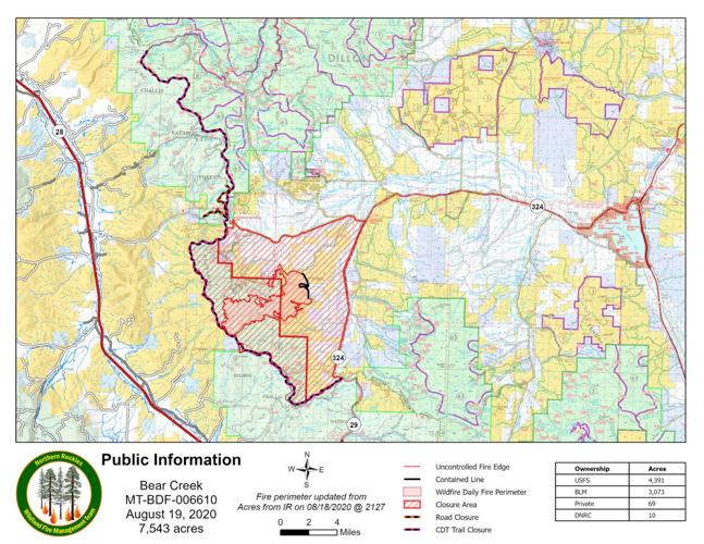 Bear Creek Fire quiets; rain, thunderstorms expected in area