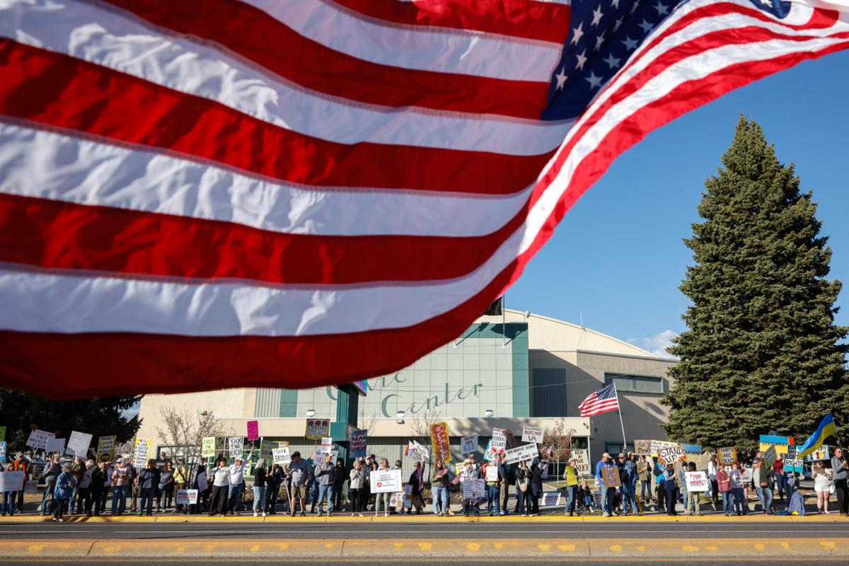 Butte rally draws over 200 in protest of Trump policies