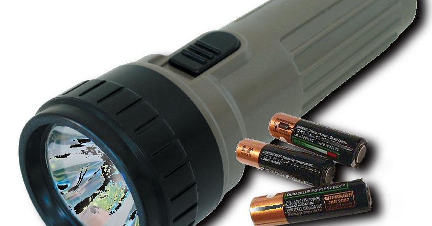 Flashlight and extra batteries