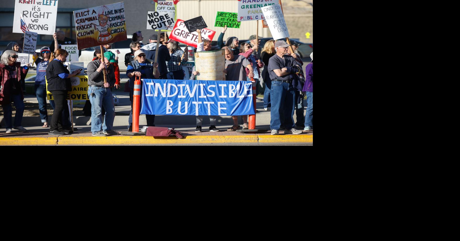Butte rally draws over 200 in protest of Trump policies