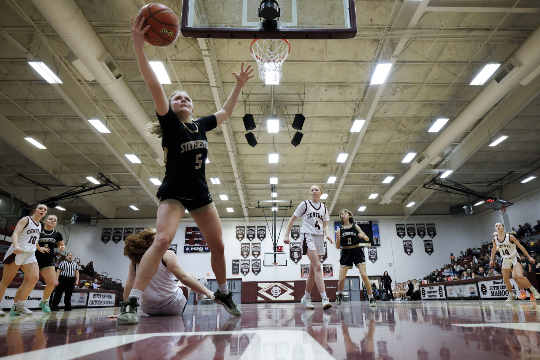 Photos: Butte Central's Kenzie McQueary helps lead Maroons to victory ...