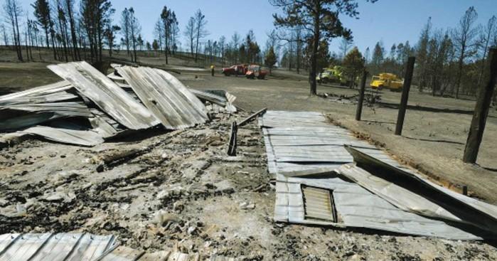 Delphia fire burns property