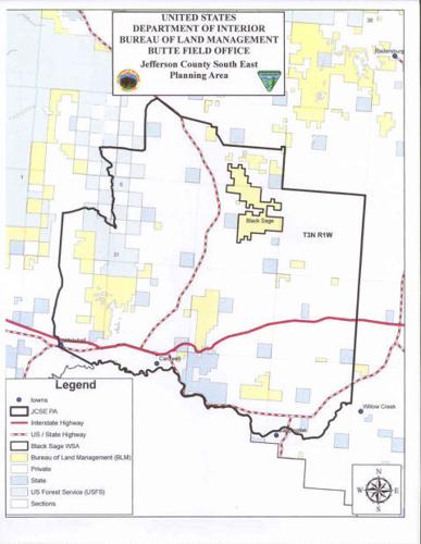 BLM map of proposed trail