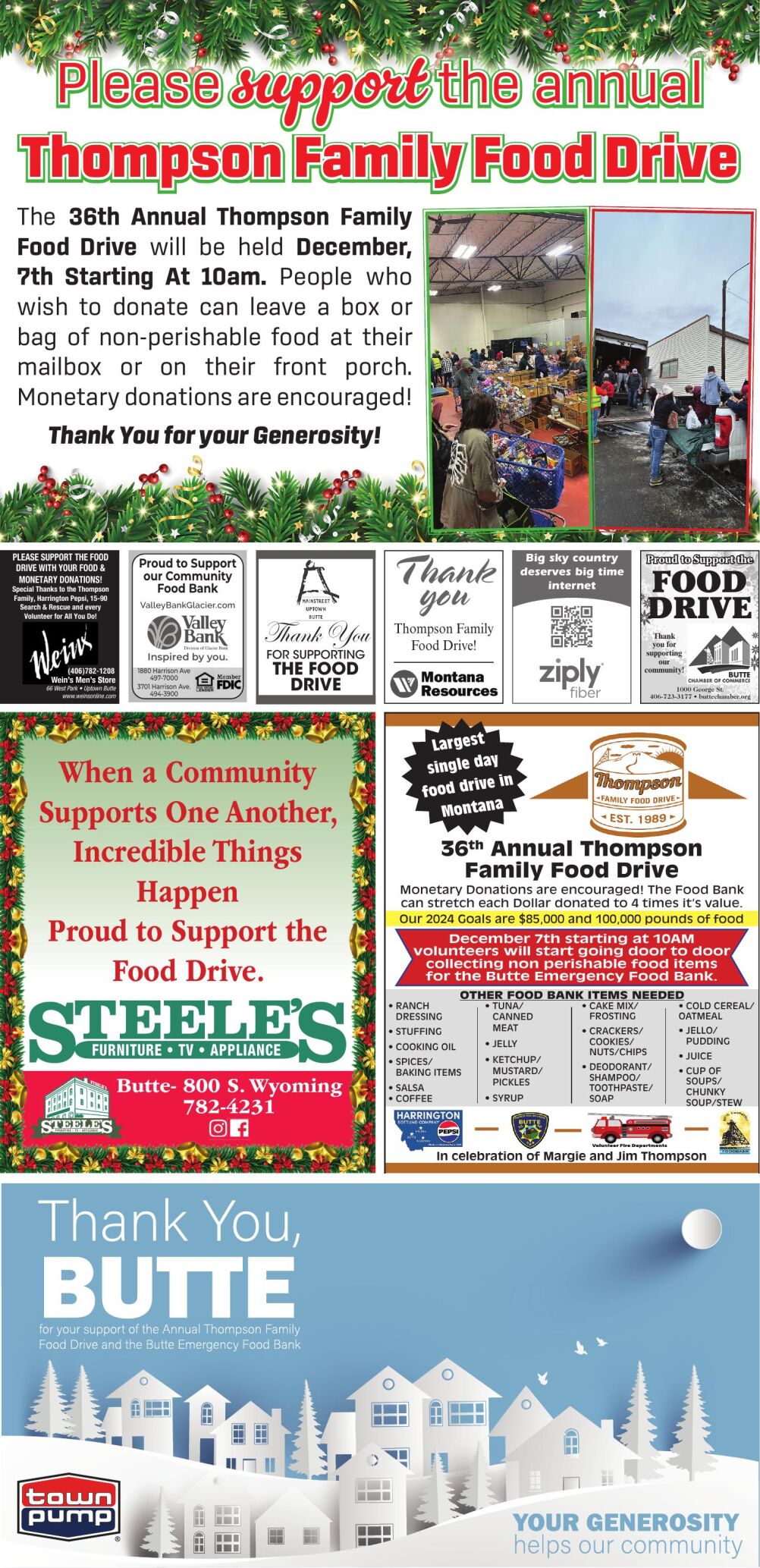 Thompson Family Food Drive 2024