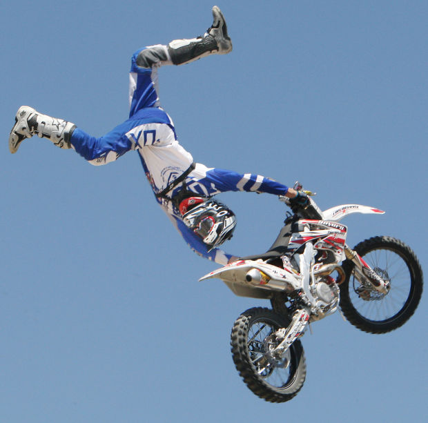 Skywalker: Flying through the air is Butte's Keith Sayers during EKD