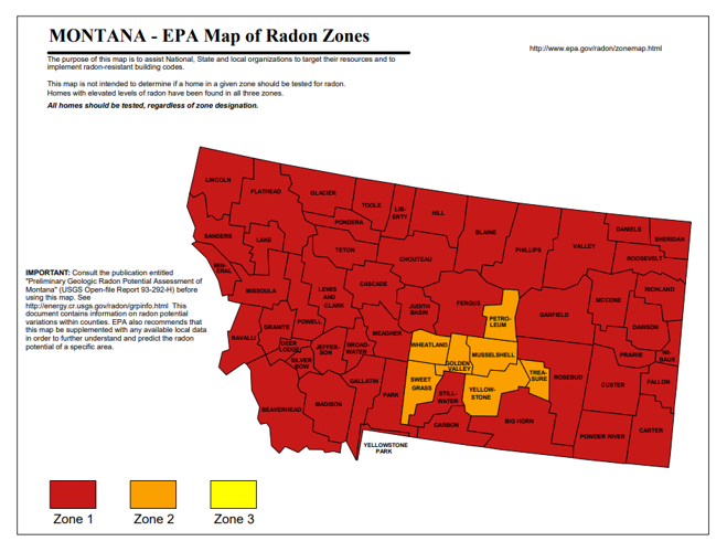 Cheap test kits for radon, found at high levels in Montana