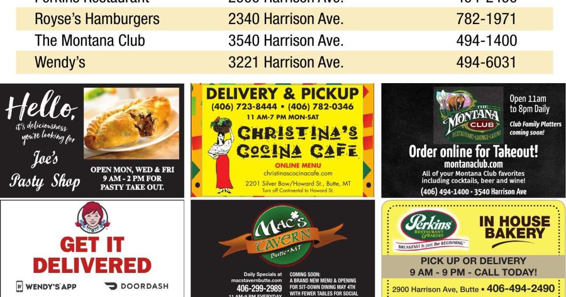 Here's a list of Butte food and drink businesses that are providing ...