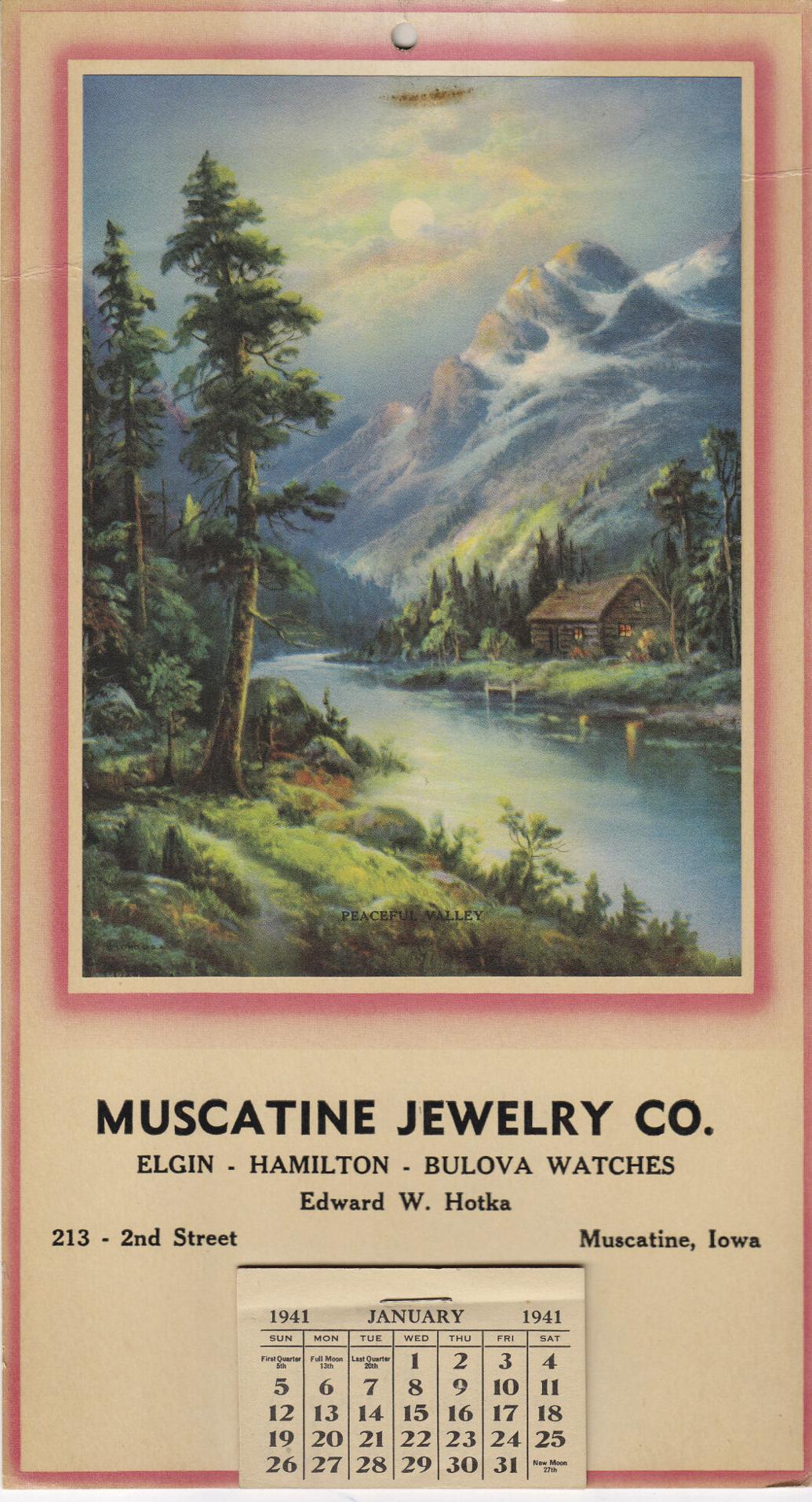 Memories of Muscatine: A 1941 advertising calendar