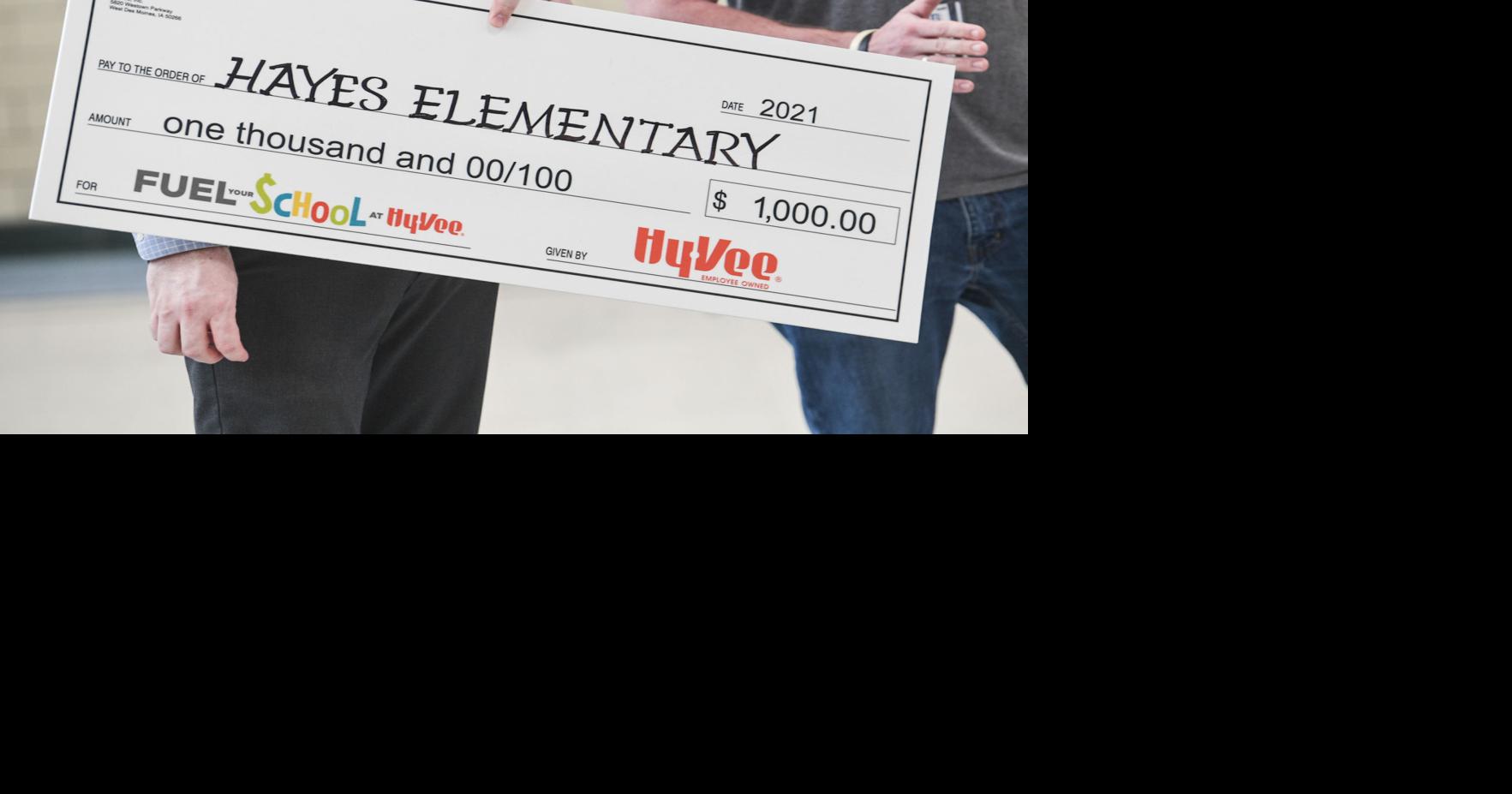 Photos: Hayes Elementary wins $1,000 from Hy-Vee’s Fuel Your School ...