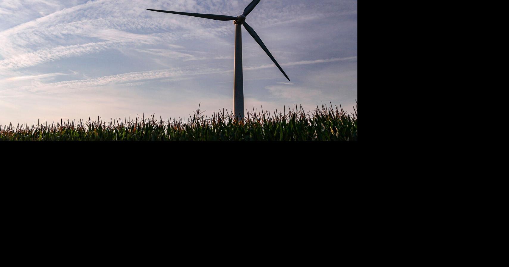 Residents opposing a proposed wind farm in West Liberty