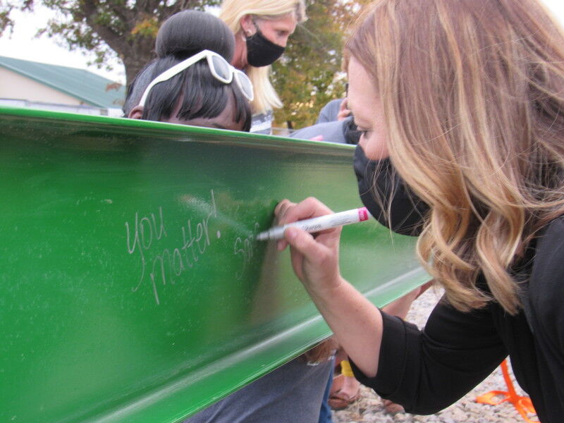 Topping out ceremony a milestone for Tony Goetz | Schools ...