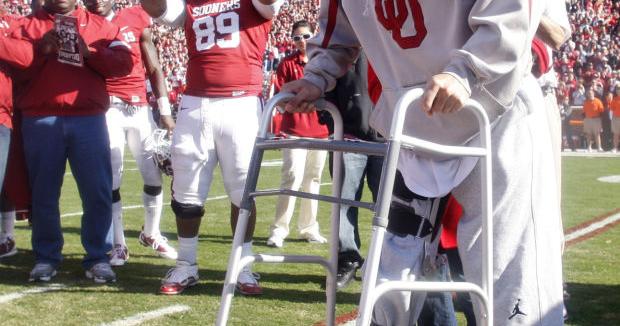 He can’t run routes, but former OU receiver Corey Wilson has eyes for ...