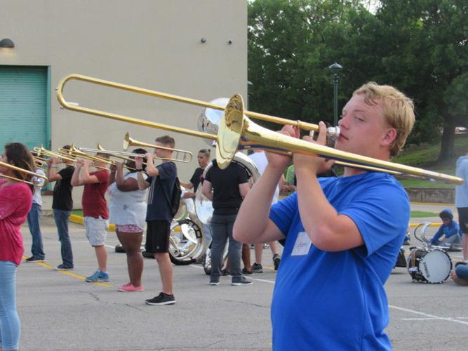 Muskogee High band members practice drills ahead of football season ...