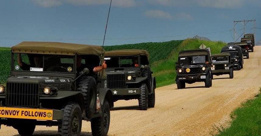 Military vehicle convoy follows Jefferson Highway through Muskogee ...