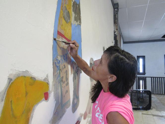Native artist Dana Tiger restoring historic murals | News ...