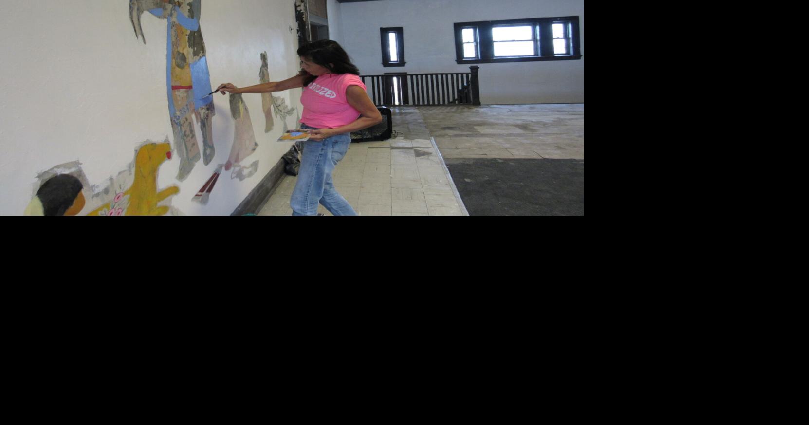 Native artist Dana Tiger restoring historic murals | News ...